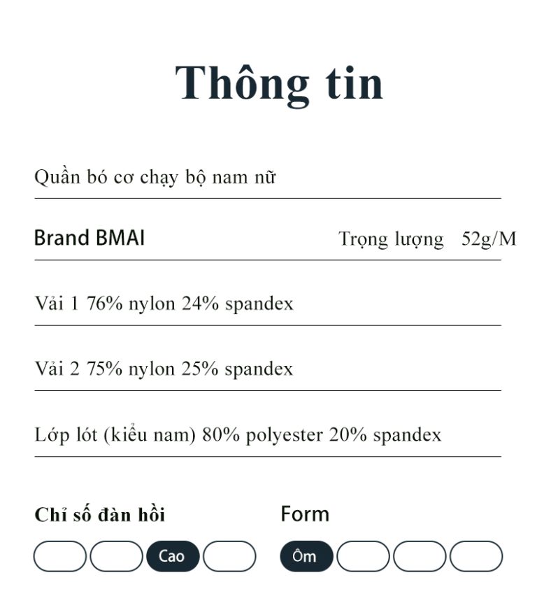 Quần bó cơ chạy bộ BMAI nam 3.5 inch 2024 FRSJ003-5 – BMAI.COM.VN
